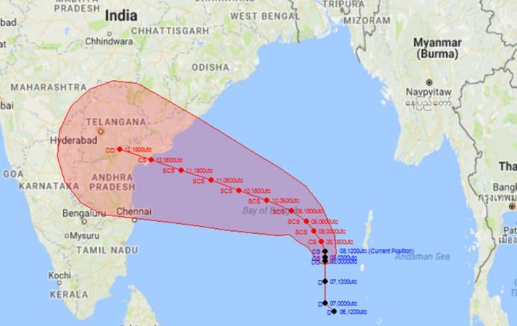 Vardah is third cyclone formed over Bay of Bengal this year