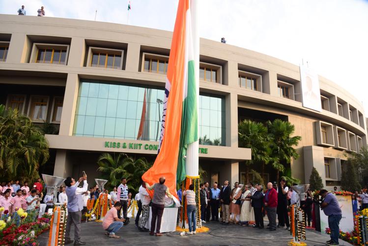 Bhubaneswar gets its highest monumental flagpole at KISS